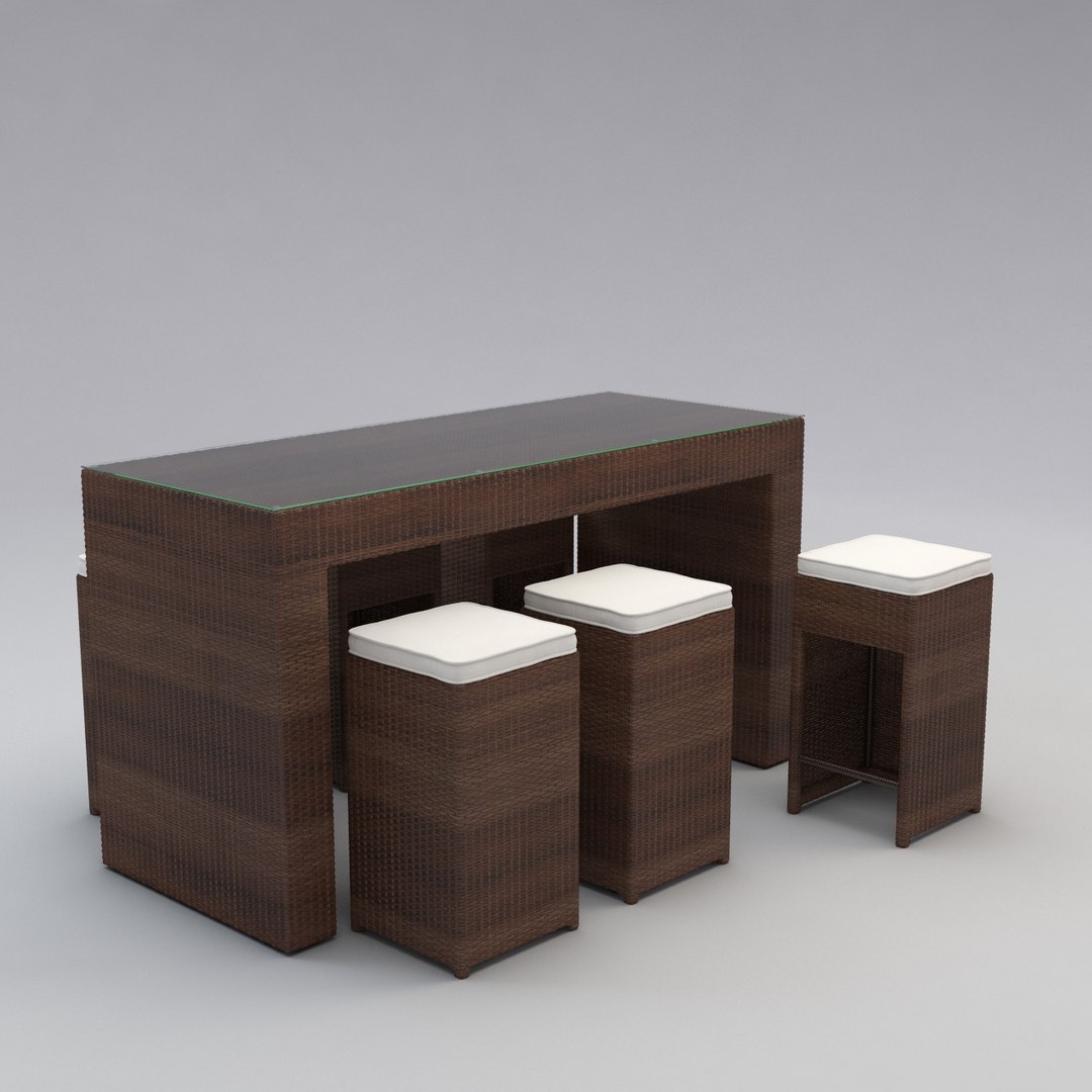 Maya Cubed Pub Rattan Furniture