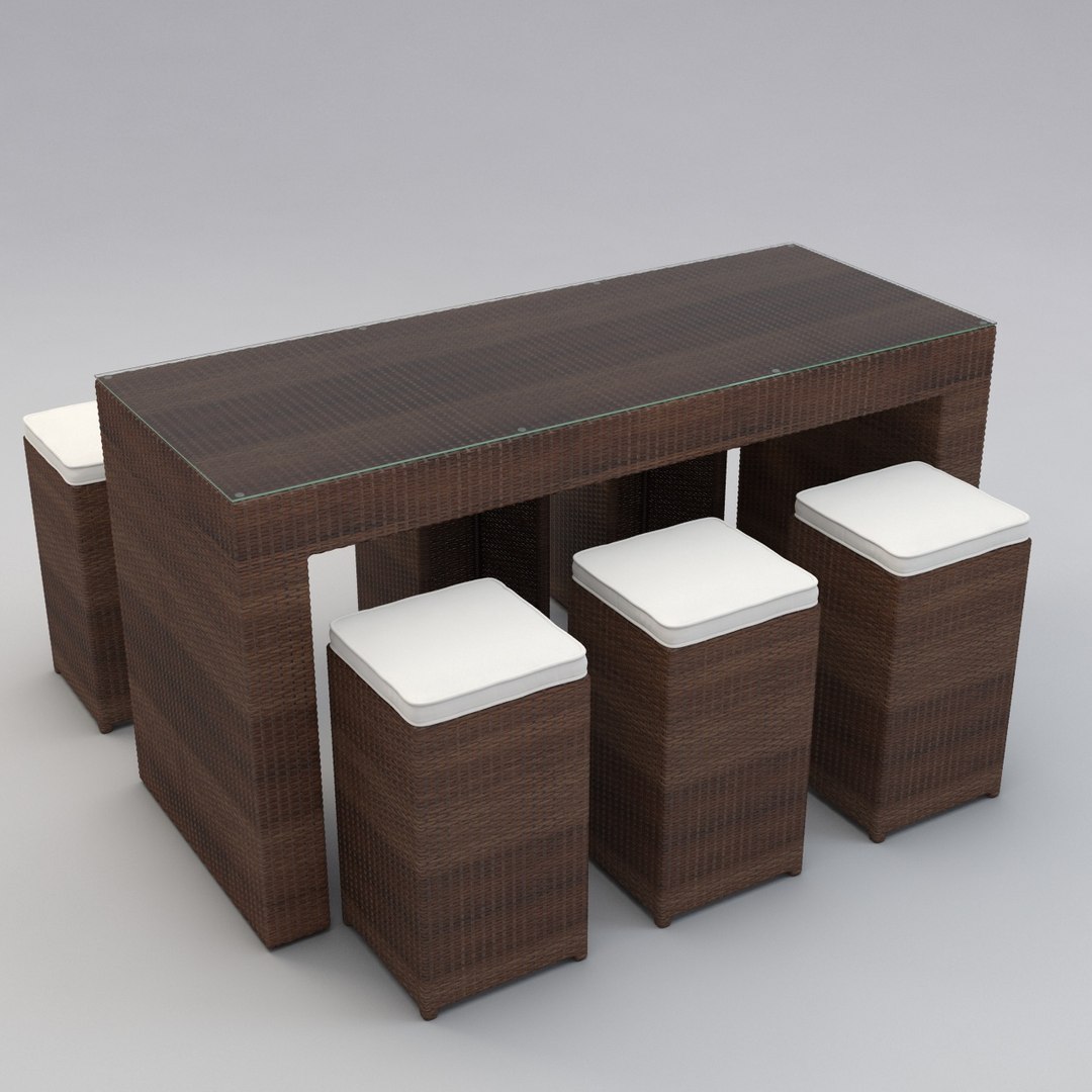 Maya Cubed Pub Rattan Furniture