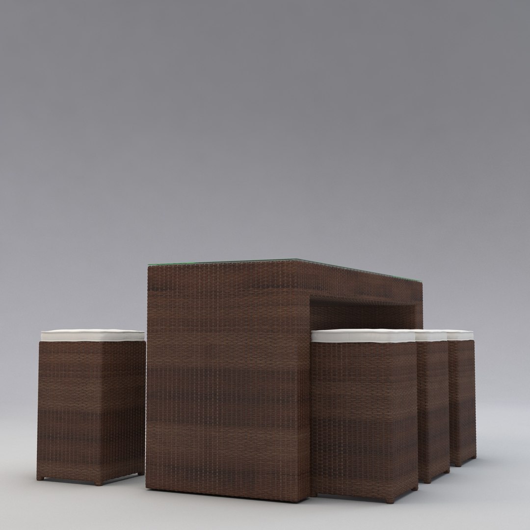 Maya Cubed Pub Rattan Furniture