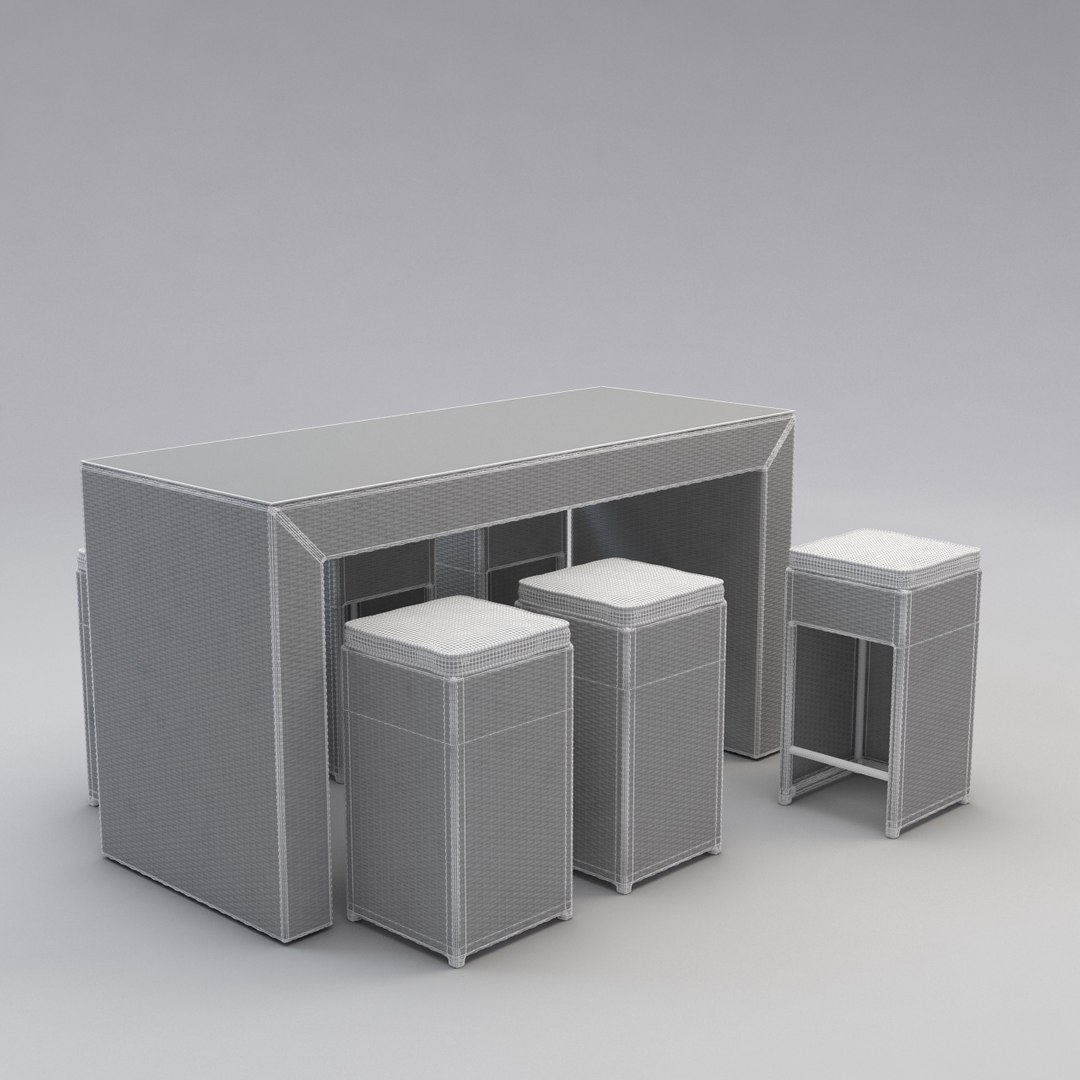 Maya Cubed Pub Rattan Furniture