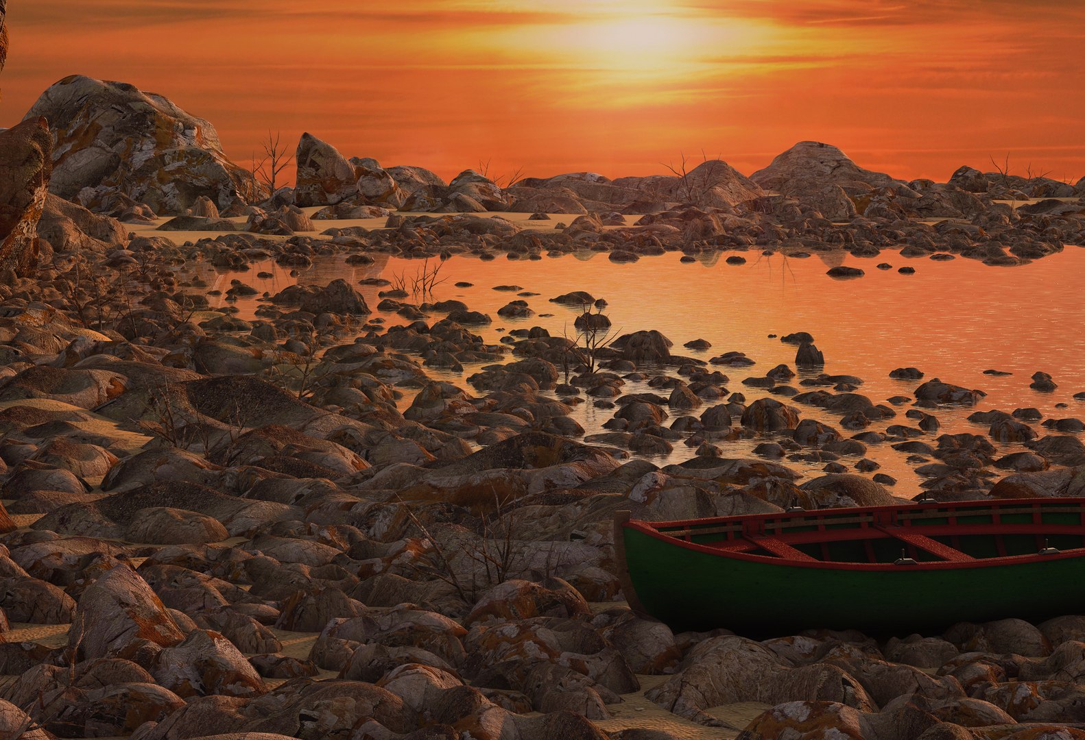 Beach Sunset 3D Model - TurboSquid 1547082