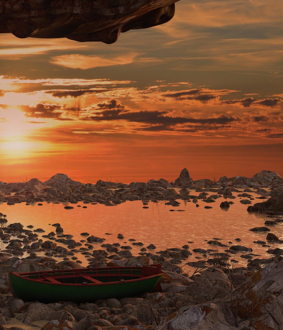 Beach Sunset 3D Model - TurboSquid 1547082