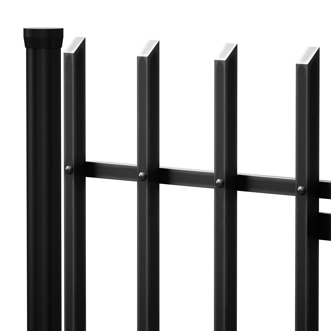 3D Metal fence with wicket and gate model - TurboSquid 2176762