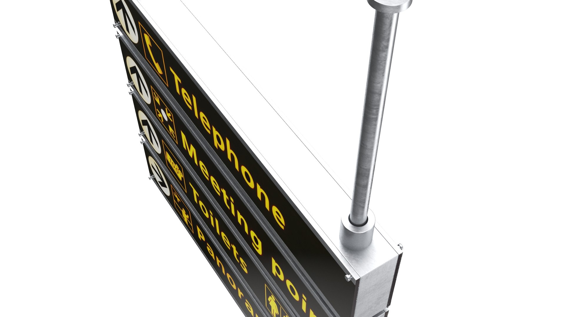 Real airport signs model - TurboSquid 1538408