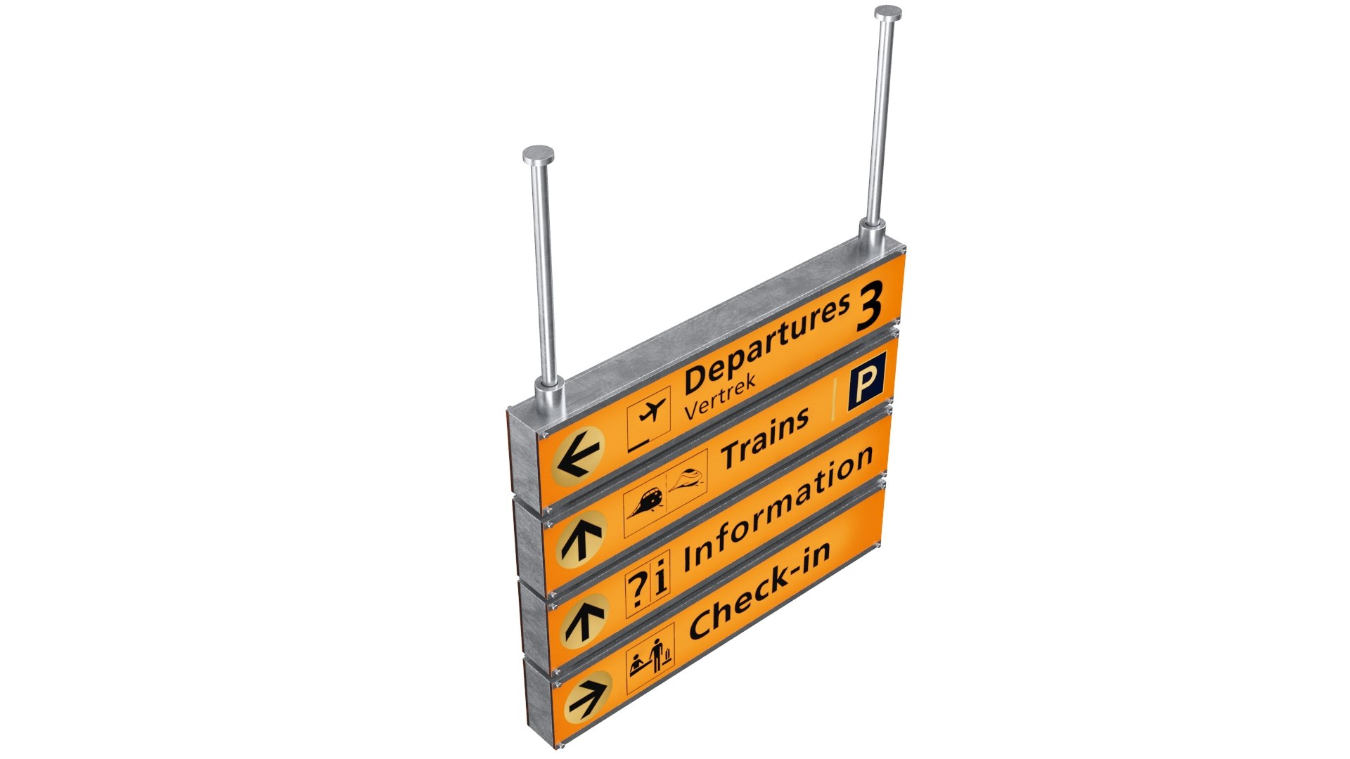 Real airport signs model - TurboSquid 1538408