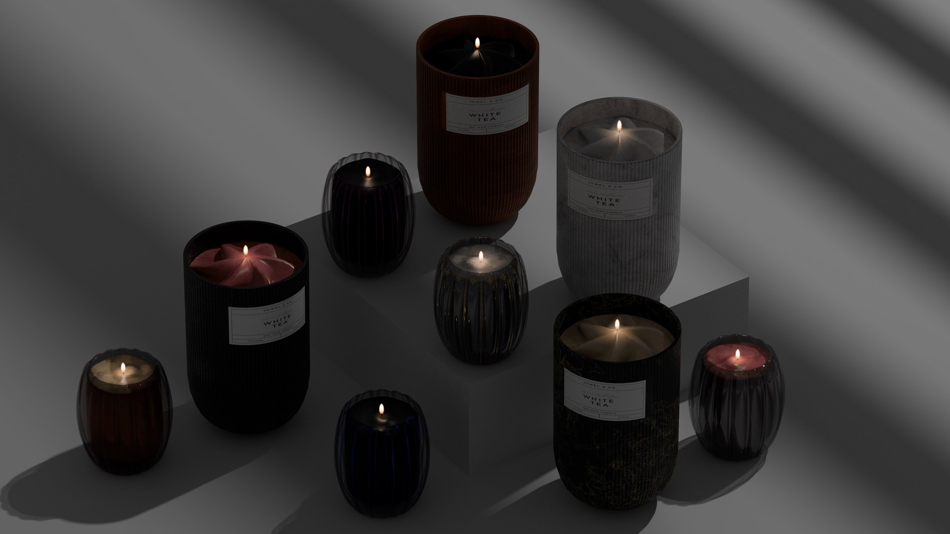 3D Scented Candles Full Set Low-poly 3D Model Model - TurboSquid 2337228
