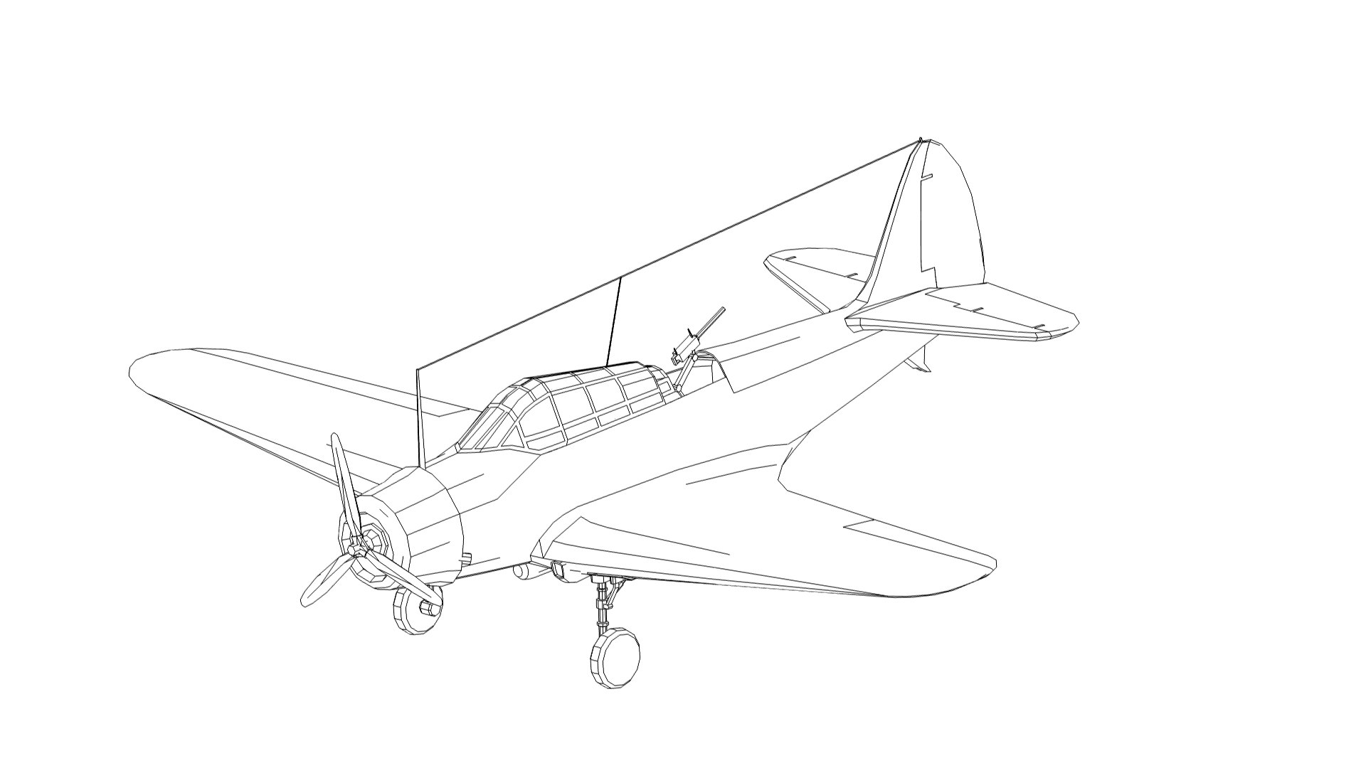 Douglas TBD Devastator 3D Model - TurboSquid 1985822