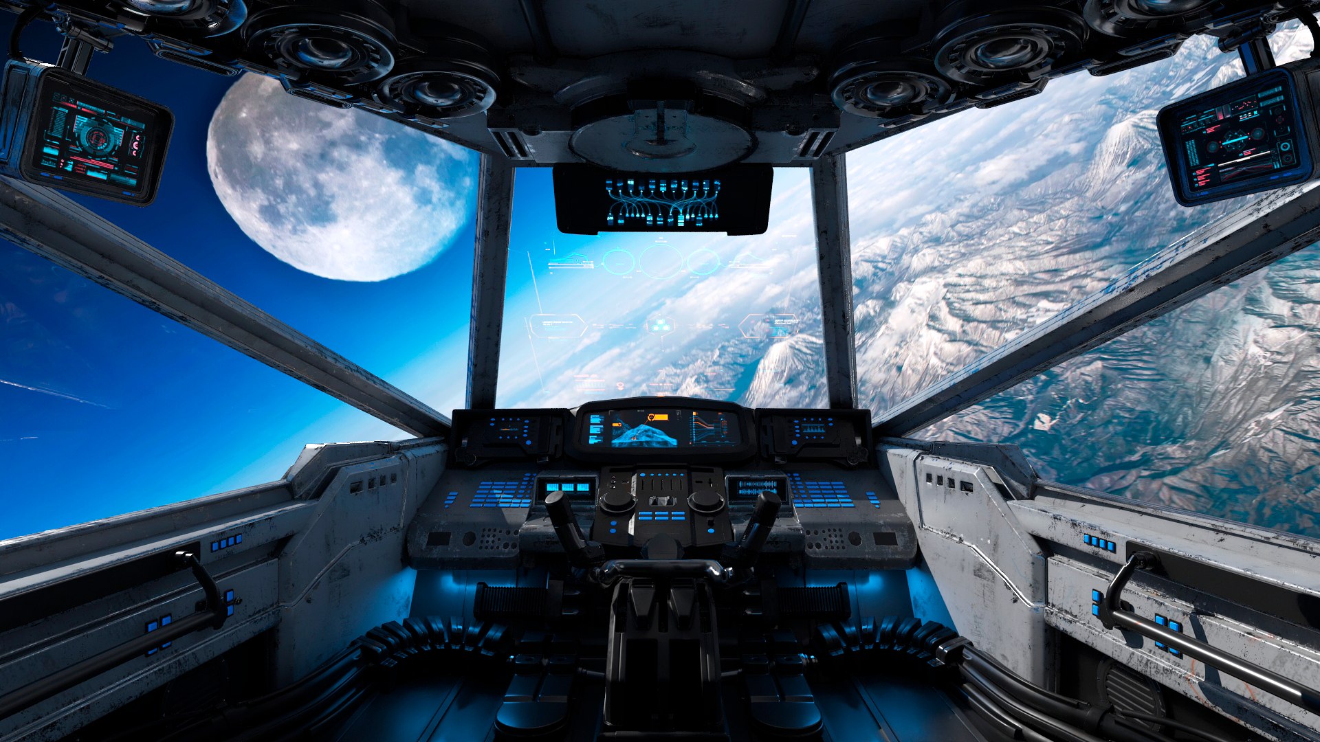 3d Spaceship Cockpit V3 Turbosquid 1519175