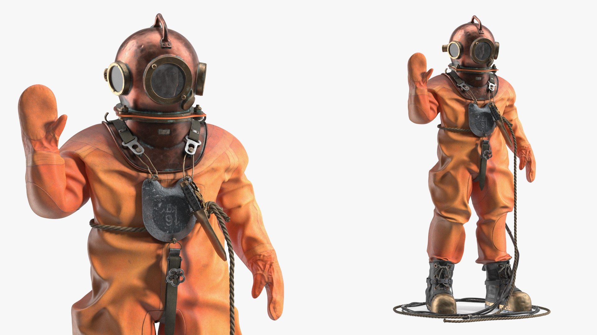 old diving suit