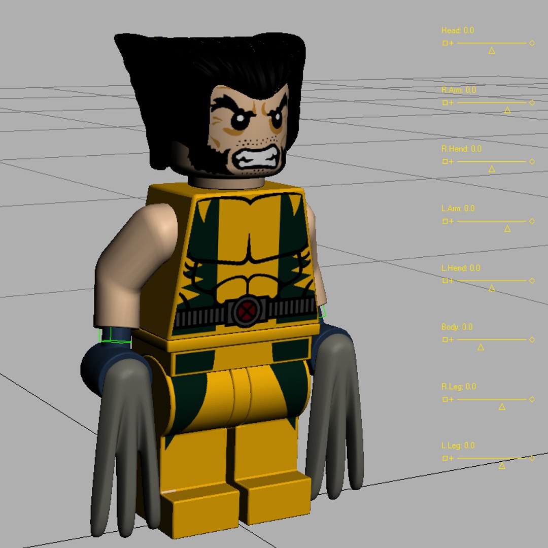 3d Model Of Lego Wolverine