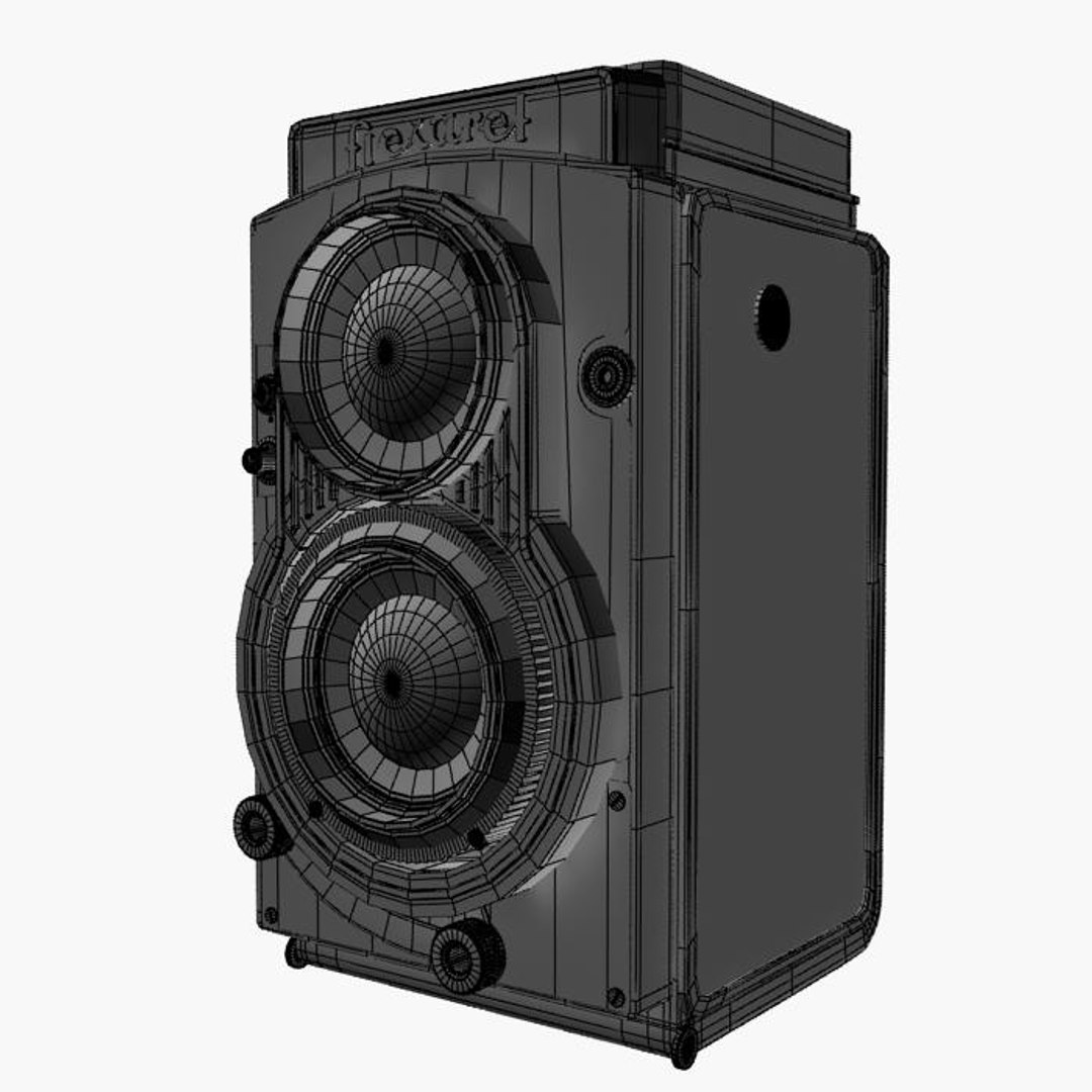 3d Vintage Flexaret Camera Lens Model