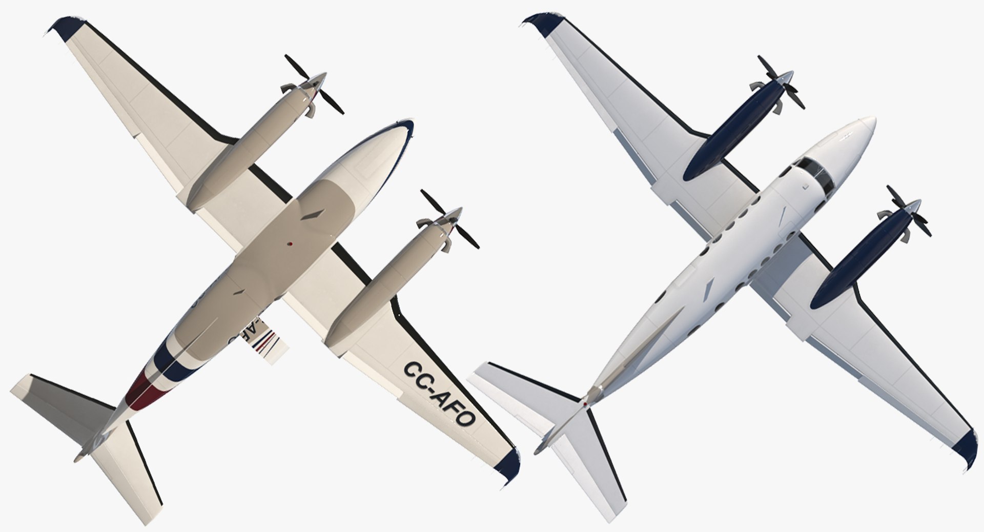 3D Model Civil Utility Aircraft Beechcraft - TurboSquid 1189394