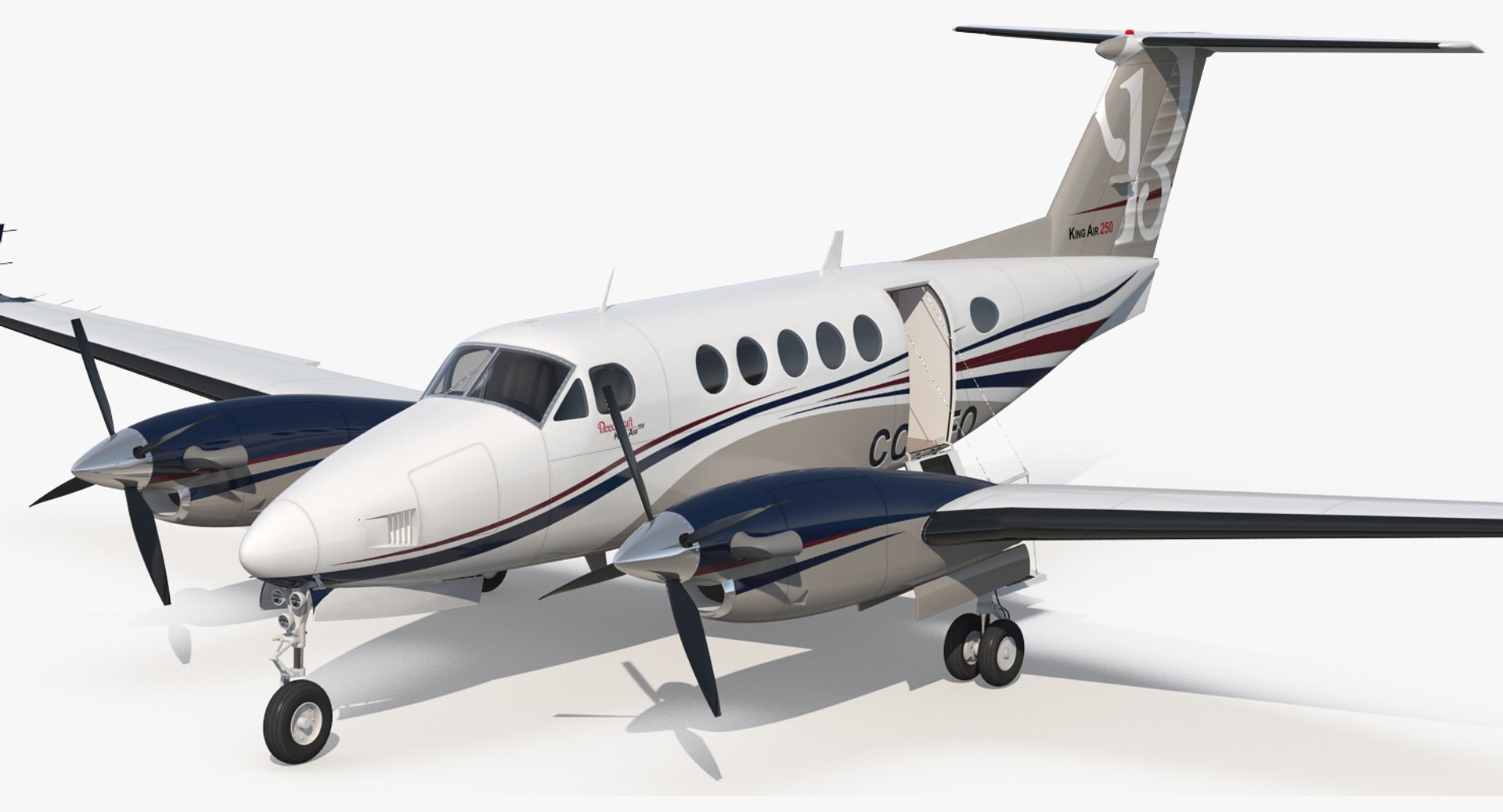 3D Model Civil Utility Aircraft Beechcraft - TurboSquid 1189394