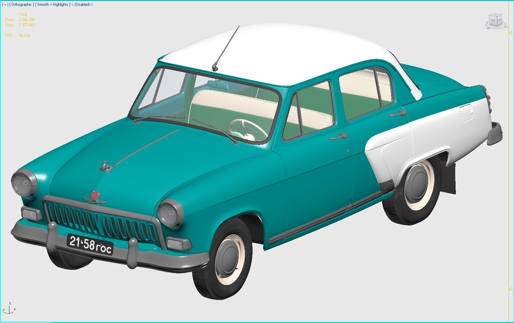 3D Gaz-21i Volga Model - TurboSquid 1548607