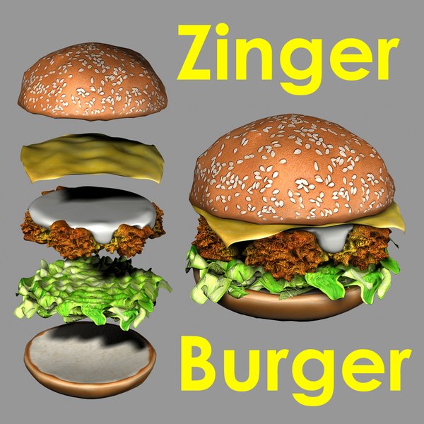 Zinger Burger 3D model - TurboSquid 1983321