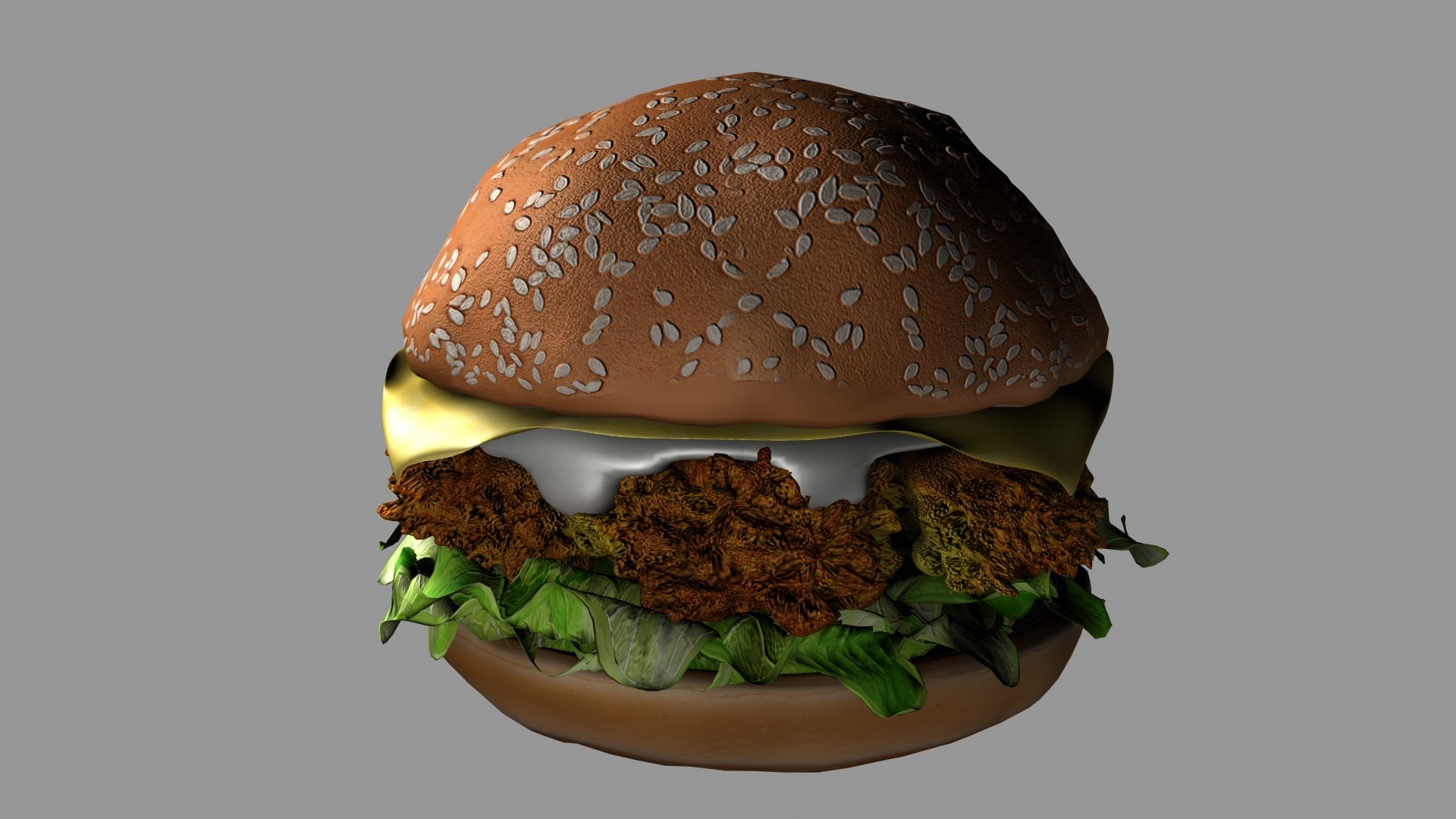 Zinger Burger 3D Model - TurboSquid 1983321