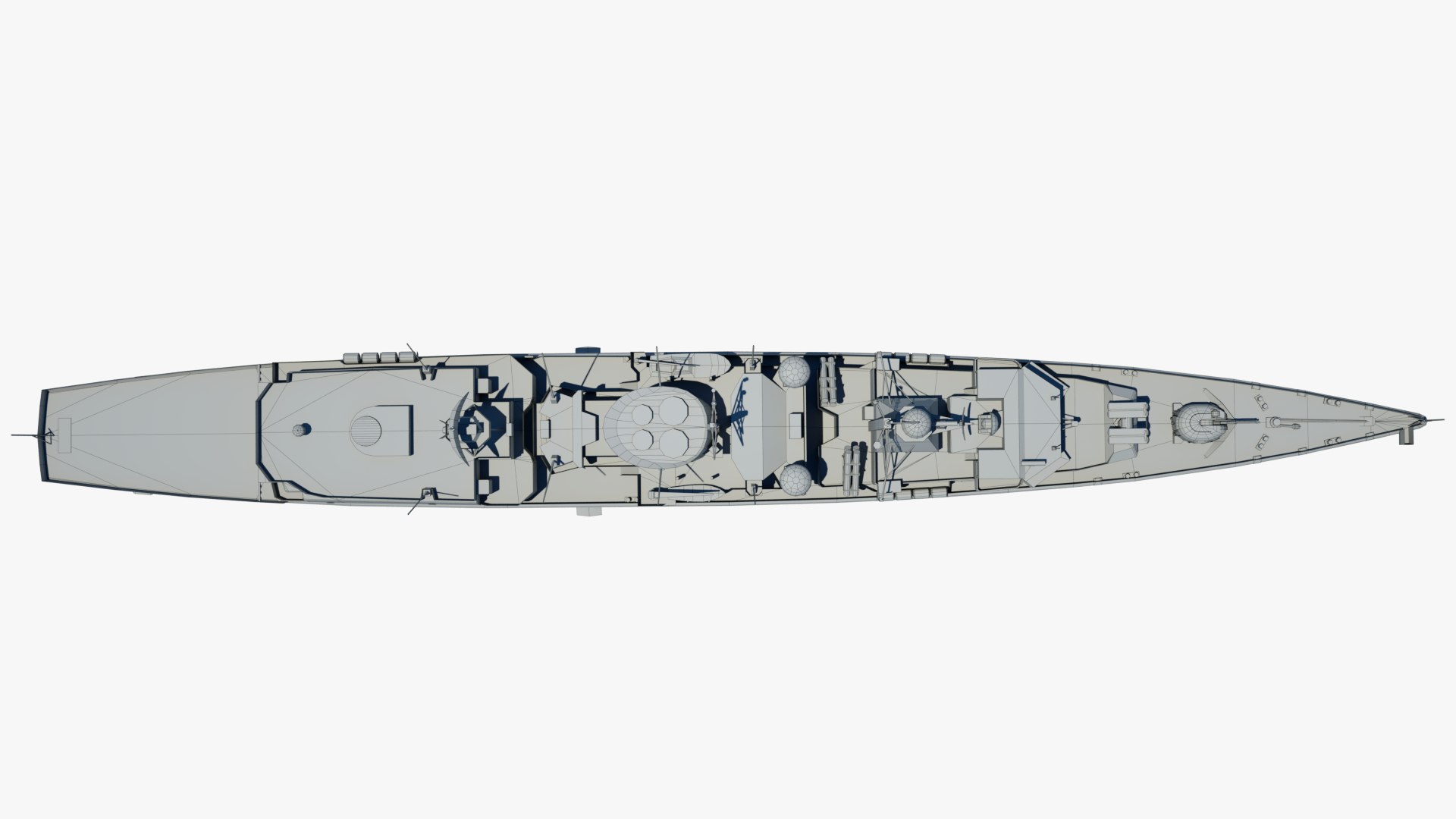 3d Model Large Navy Ship Kanaris