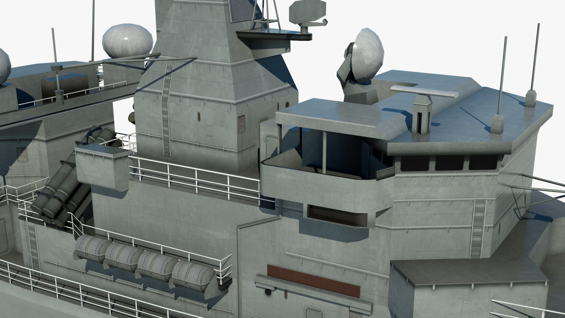 3d Model Large Navy Ship Kanaris