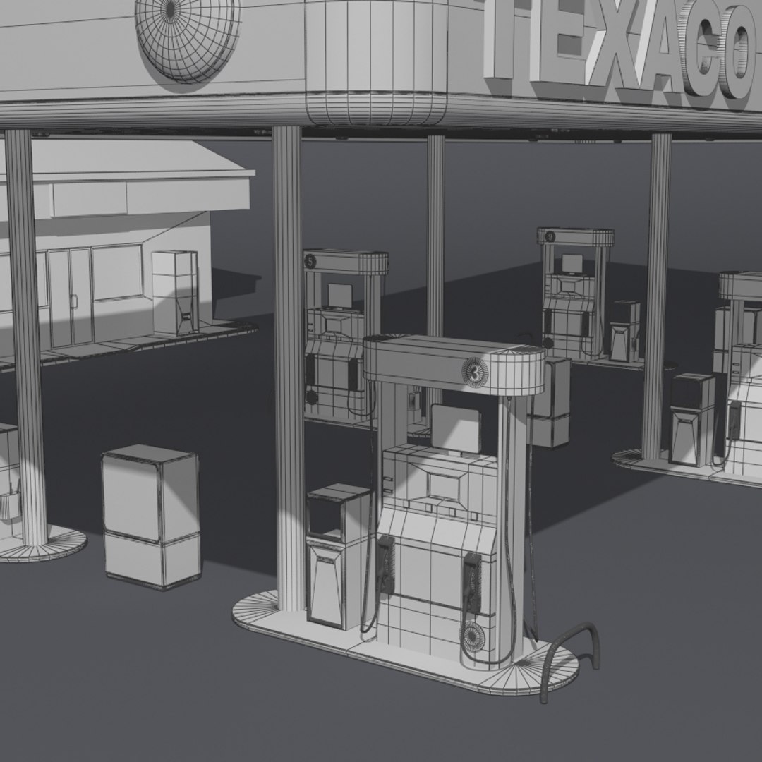 3d Texaco Station Model