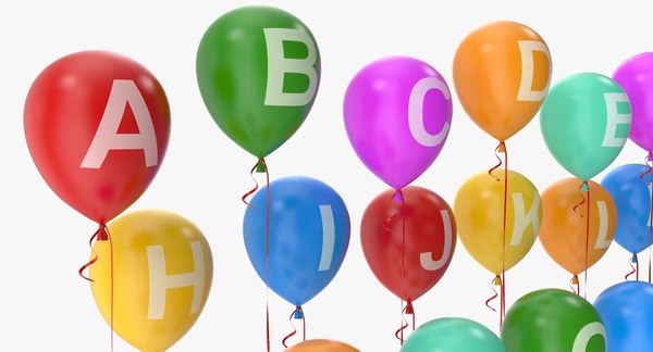 Alphabet balloons model - TurboSquid 1359287