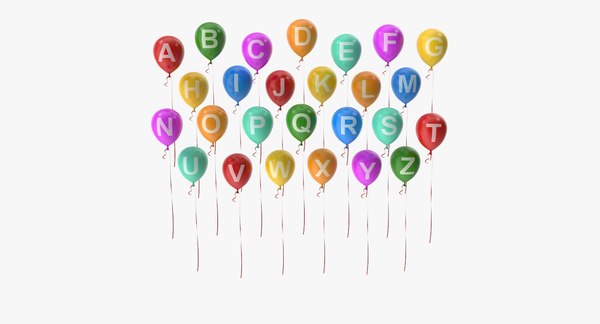 Alphabet balloons model - TurboSquid 1359287