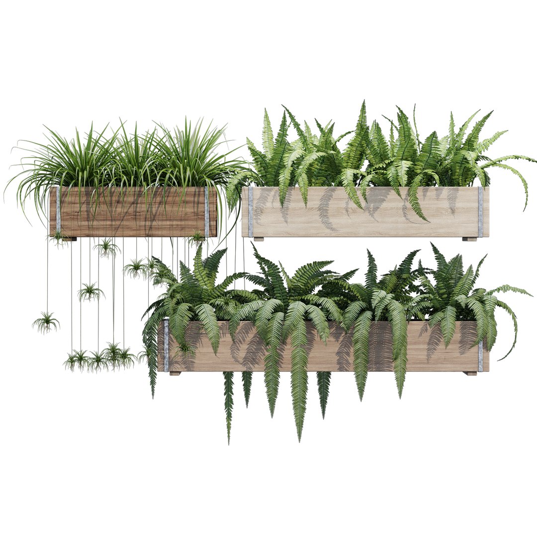 3D Model Banded Redwood Window Box - TurboSquid 1877143