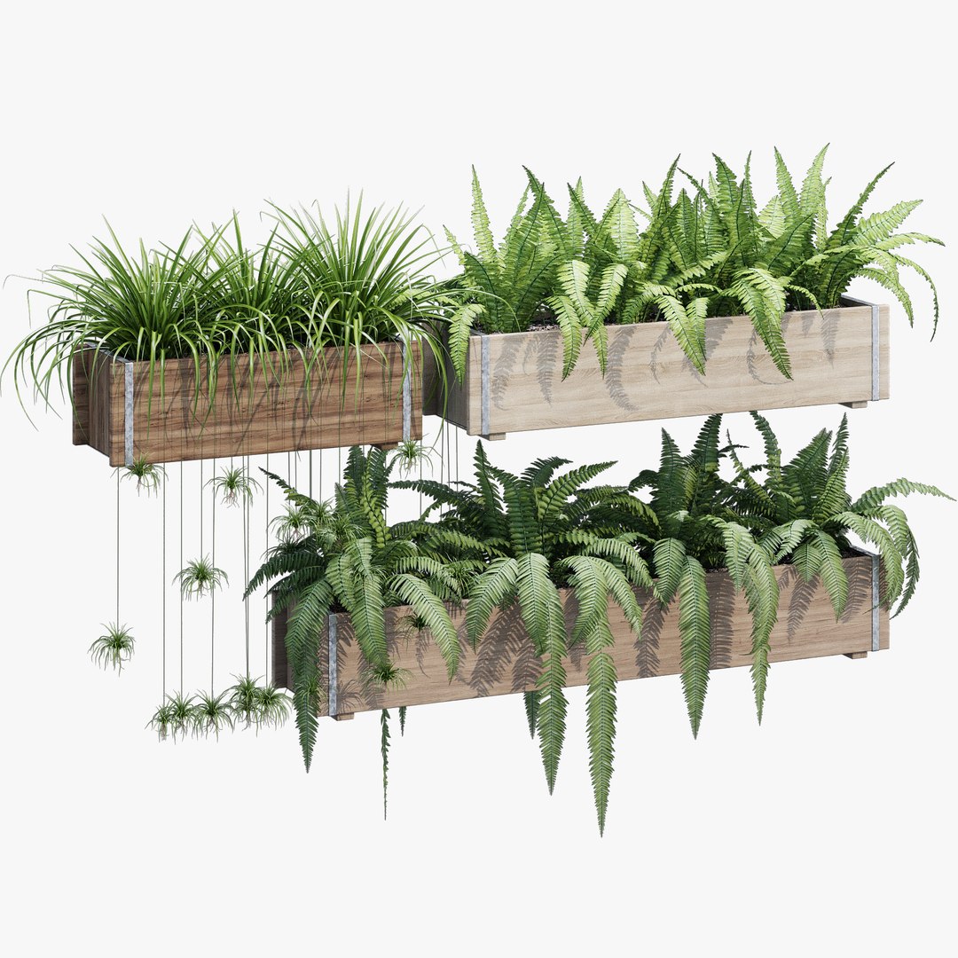 3D Model Banded Redwood Window Box - TurboSquid 1877143