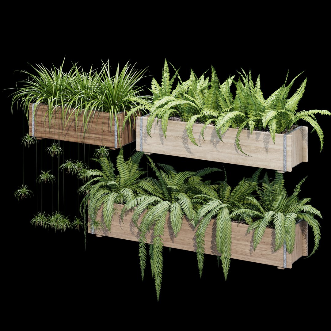 3D Model Banded Redwood Window Box - TurboSquid 1877143