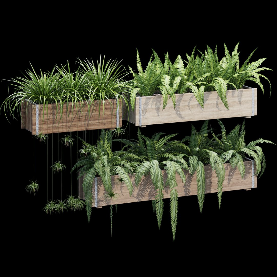 3D Model Banded Redwood Window Box - TurboSquid 1877143