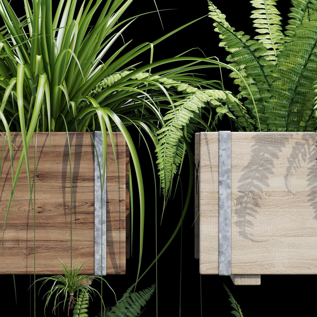 3D Model Banded Redwood Window Box - TurboSquid 1877143