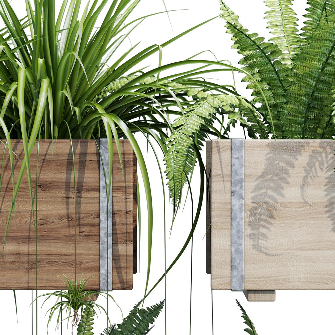 3D Model Banded Redwood Window Box - TurboSquid 1877143