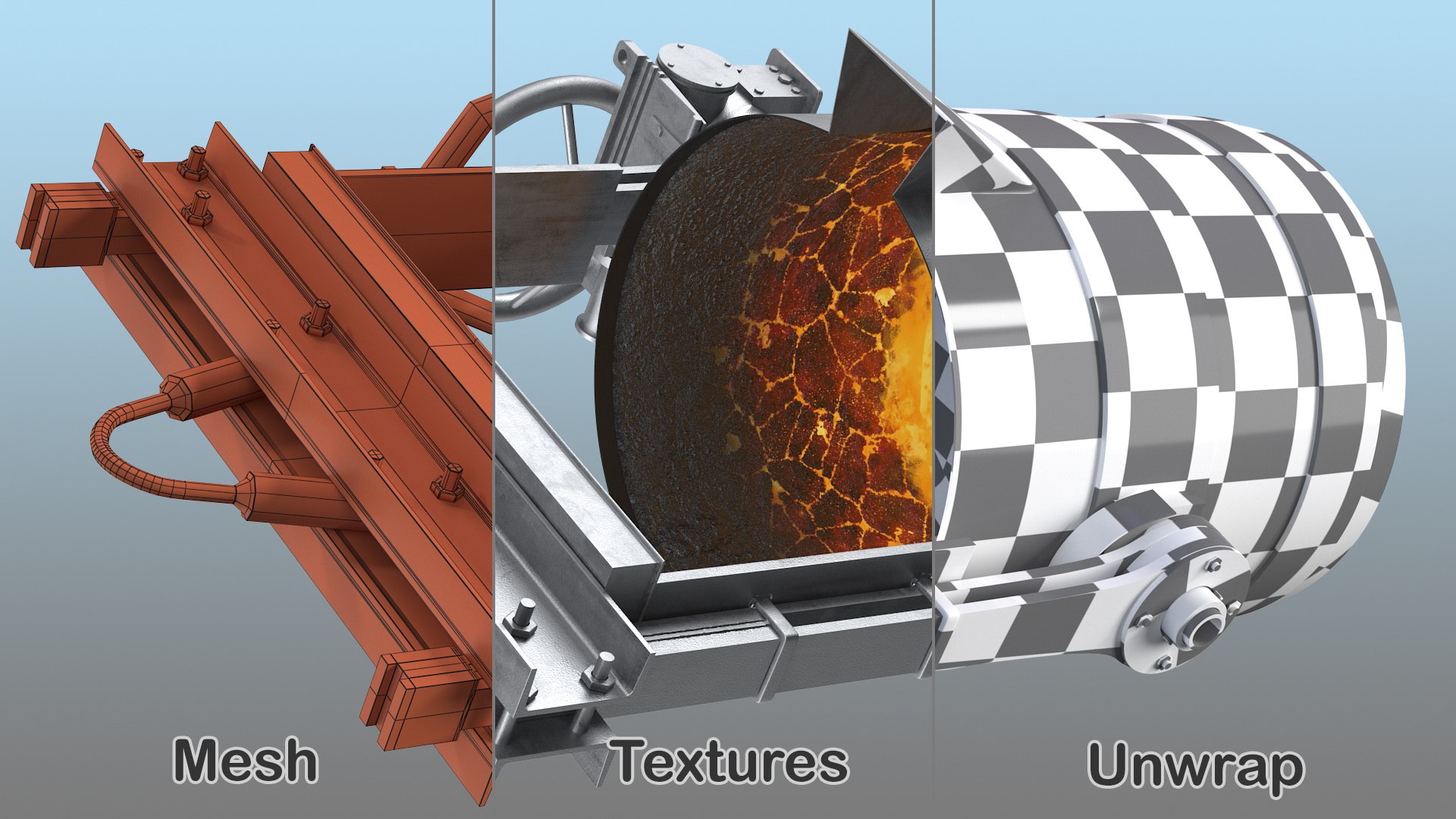 3D ladle filled molten metal model - TurboSquid 1577179