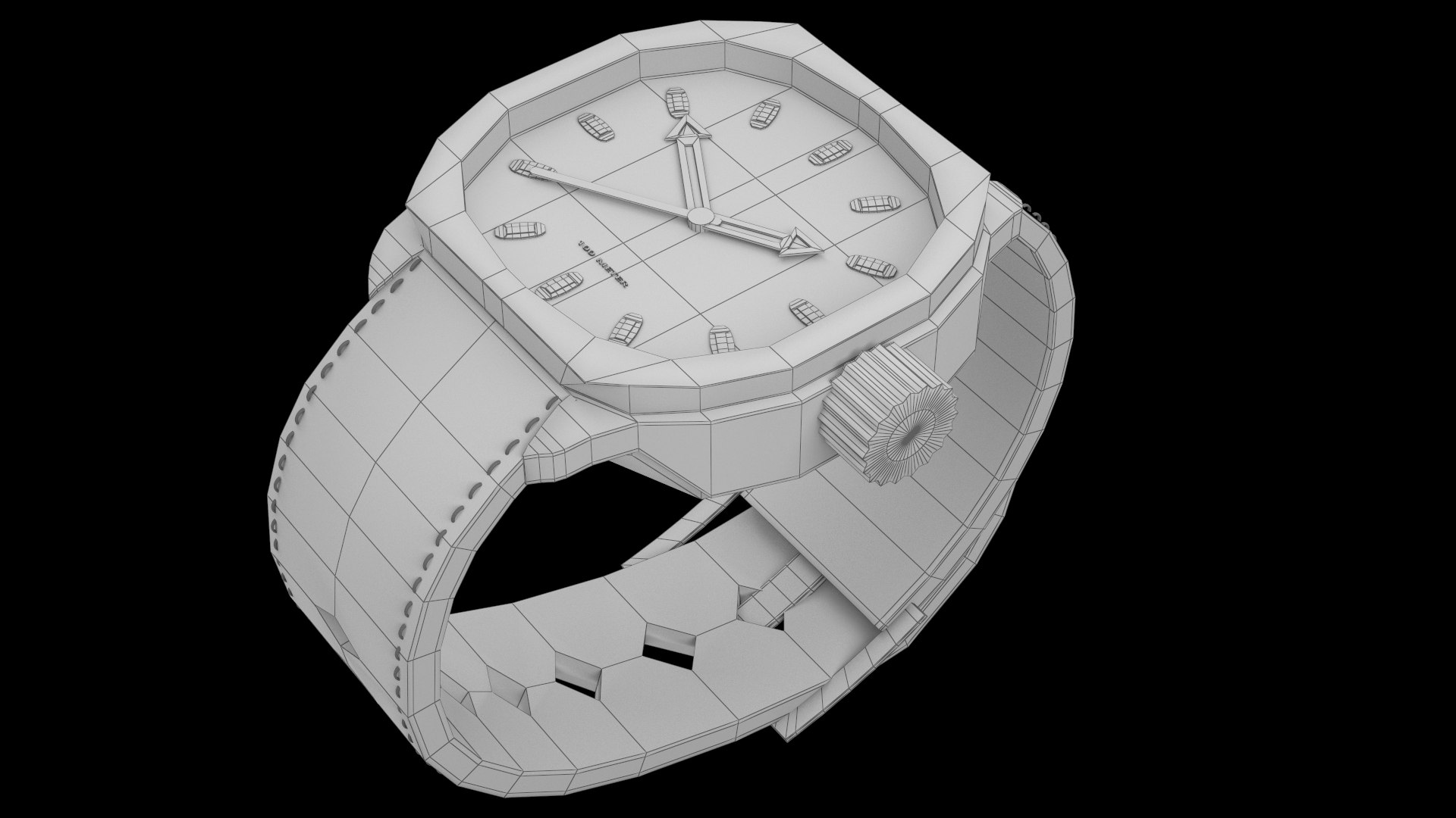 3D Model Leather Strap Gold Watch - TurboSquid 2383943