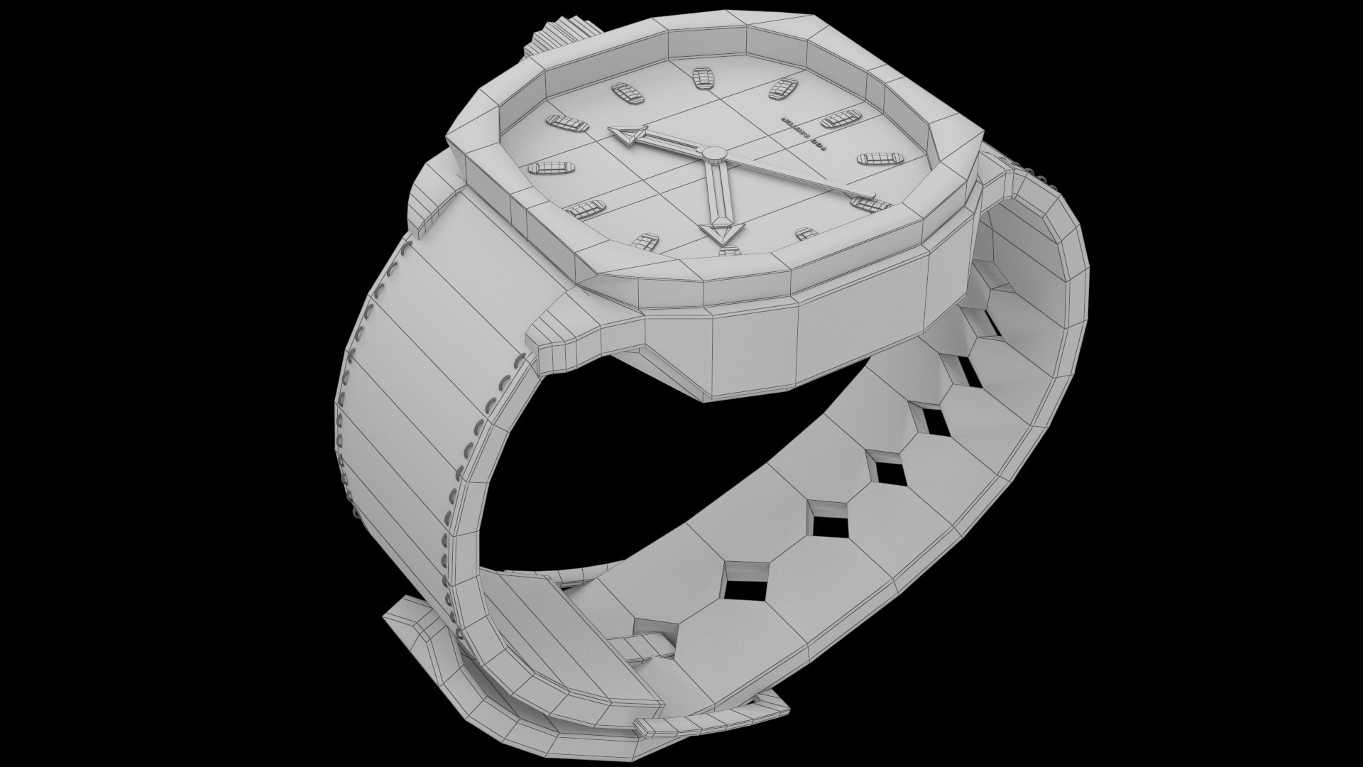 3D Model Leather Strap Gold Watch - TurboSquid 2383943