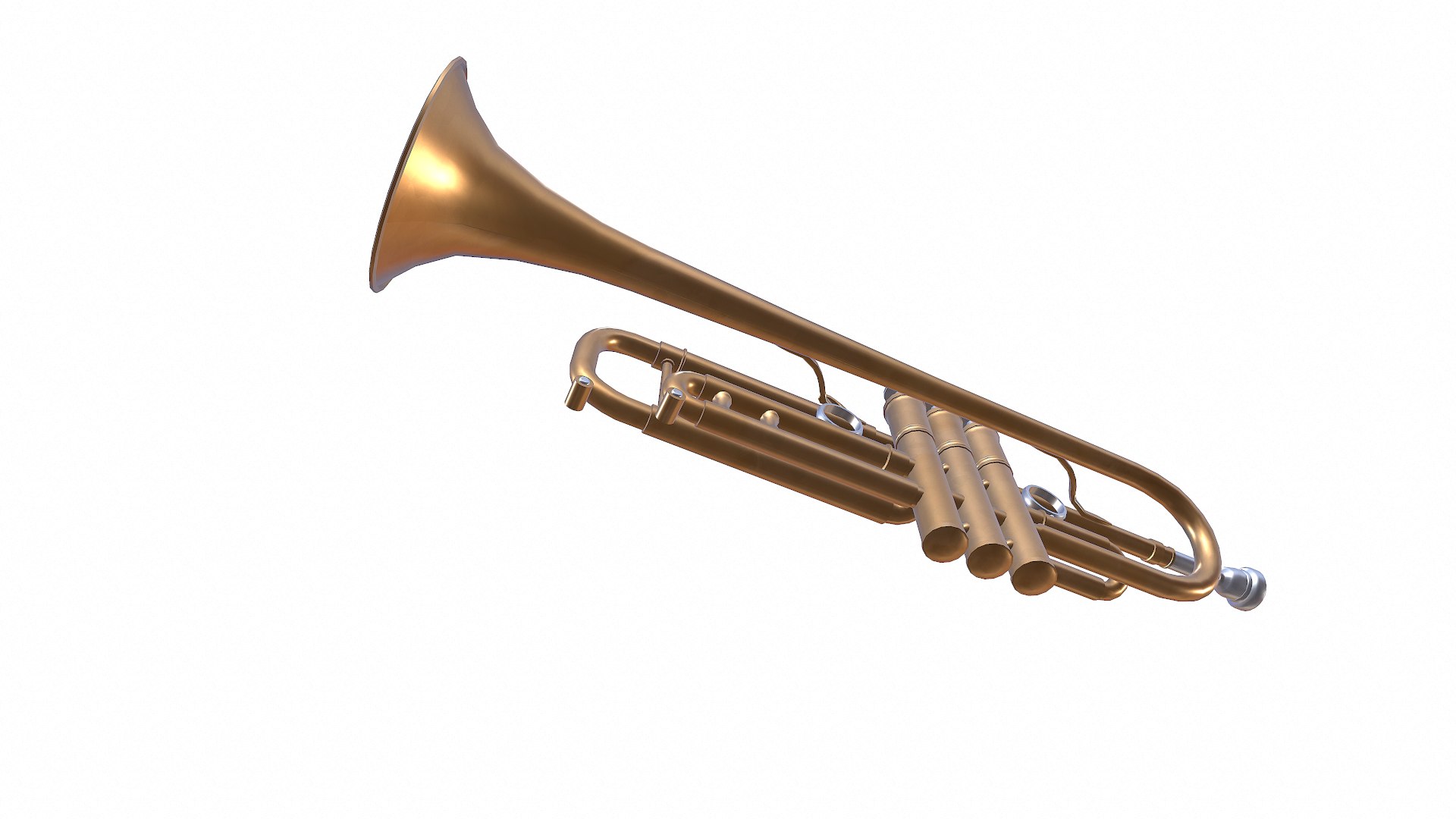 Trumpet Musical Instrument Low-poly PBR 3D Model - TurboSquid 2369445