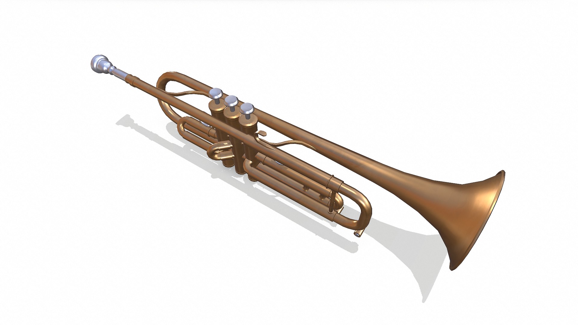 Trumpet Musical Instrument Low-poly PBR 3D Model - TurboSquid 2369445