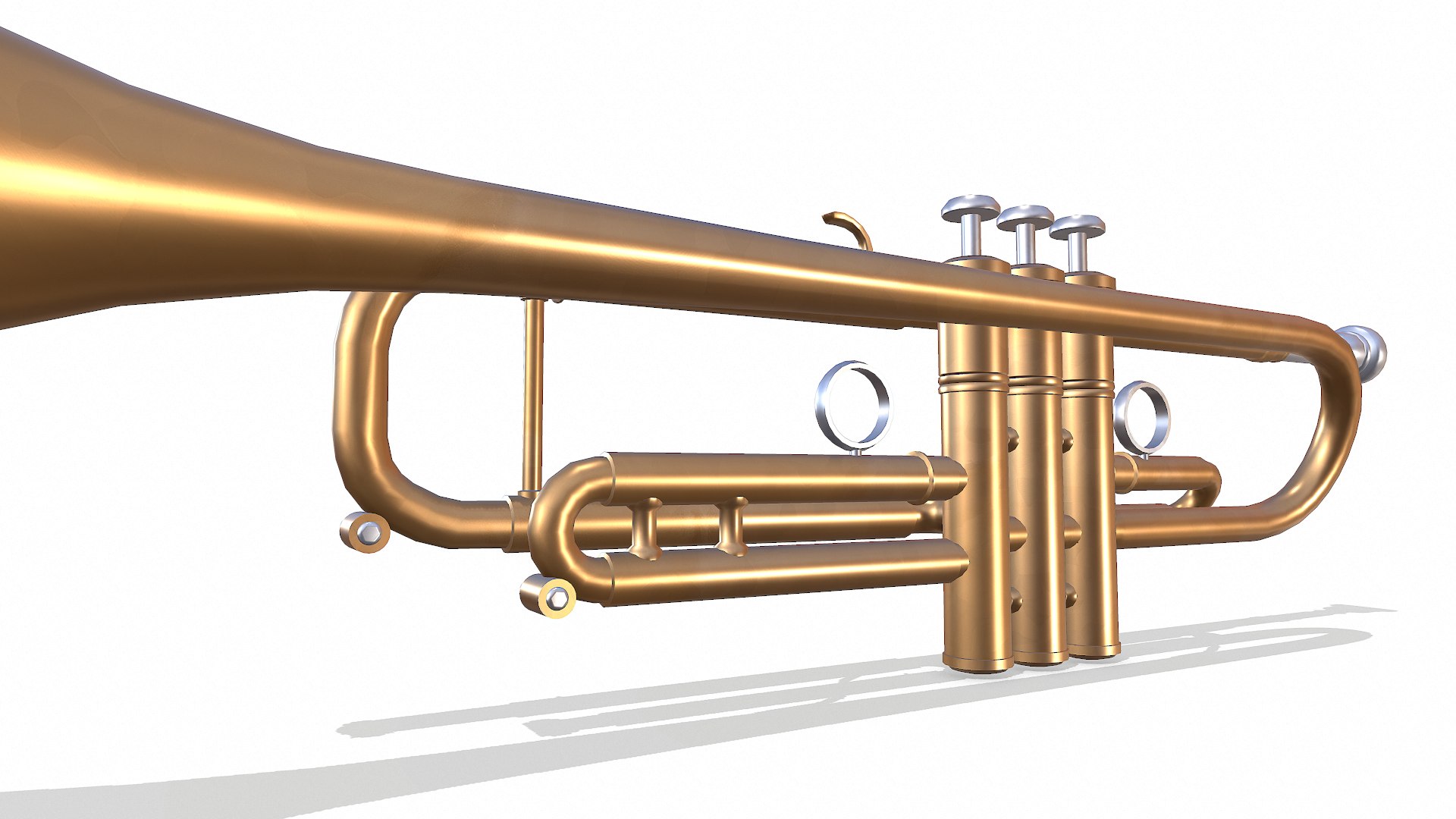 Trumpet Musical Instrument Low-poly PBR 3D Model - TurboSquid 2369445