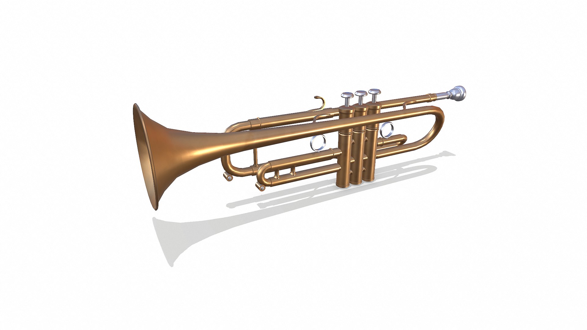 Trumpet Musical Instrument Low-poly PBR 3D Model - TurboSquid 2369445