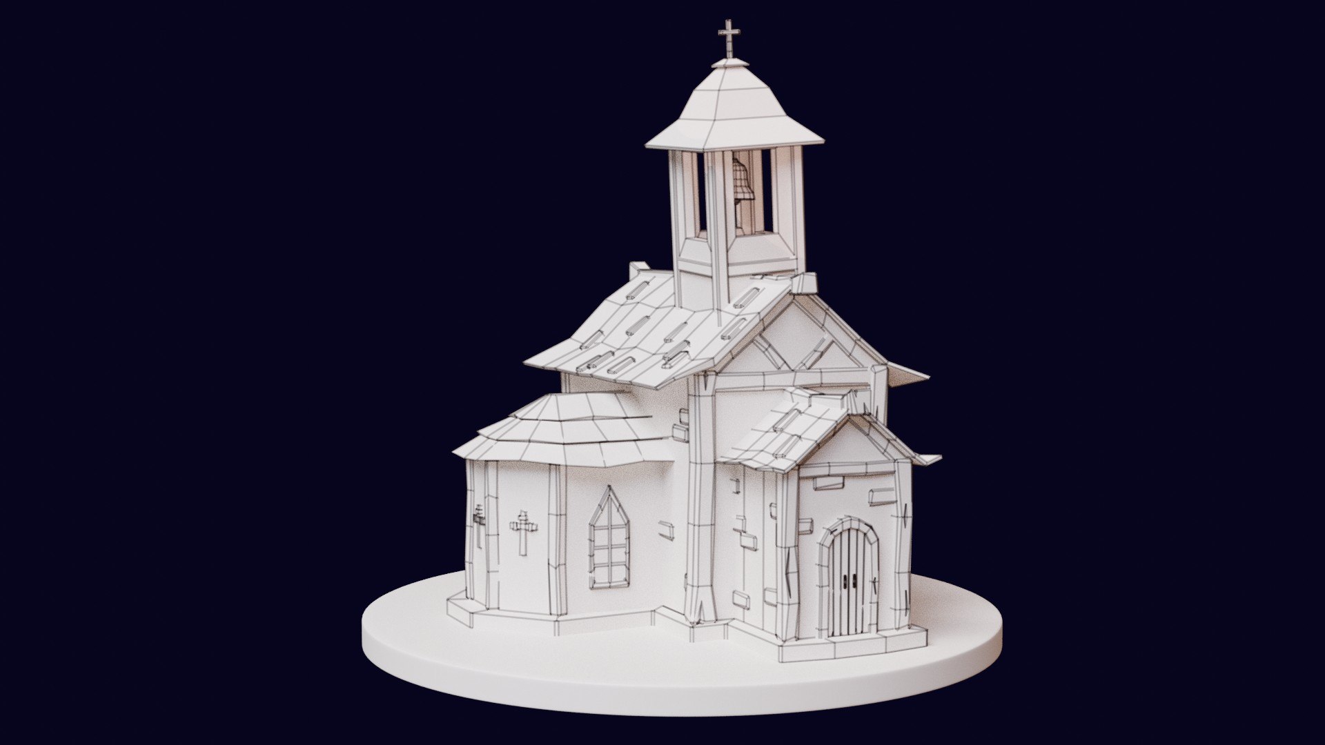 Low Poly Church 3D Model - TurboSquid 2192186