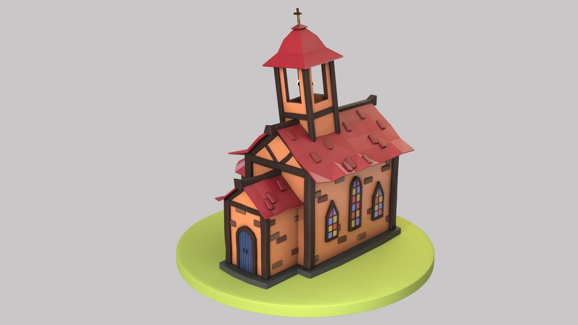 Low Poly Church 3D Model - TurboSquid 2192186