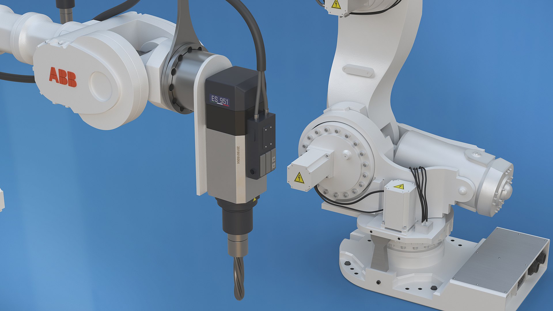 3D ABB IRB 7600 With Drilling Tool White Rigged For Maya - TurboSquid ...