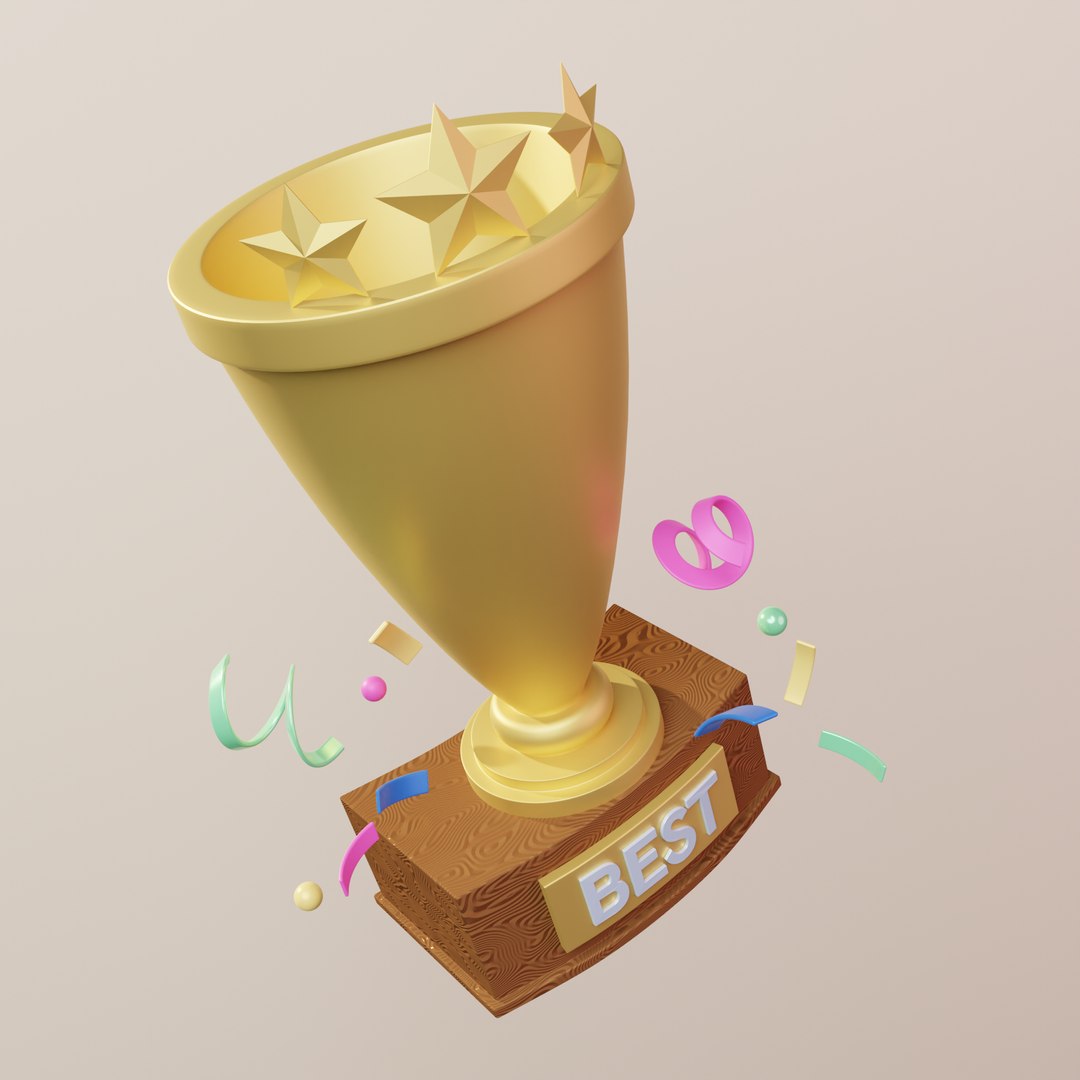 3D Celebration Cup Winner 3D Icon Illustration Model - TurboSquid 2232103