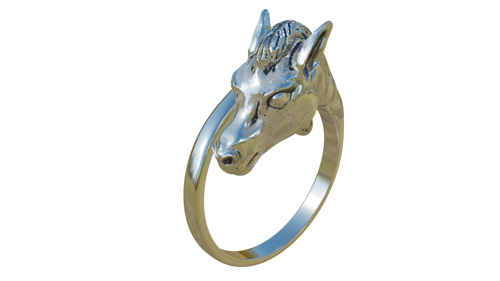 3D Silver Horse Ring - TurboSquid 2056634