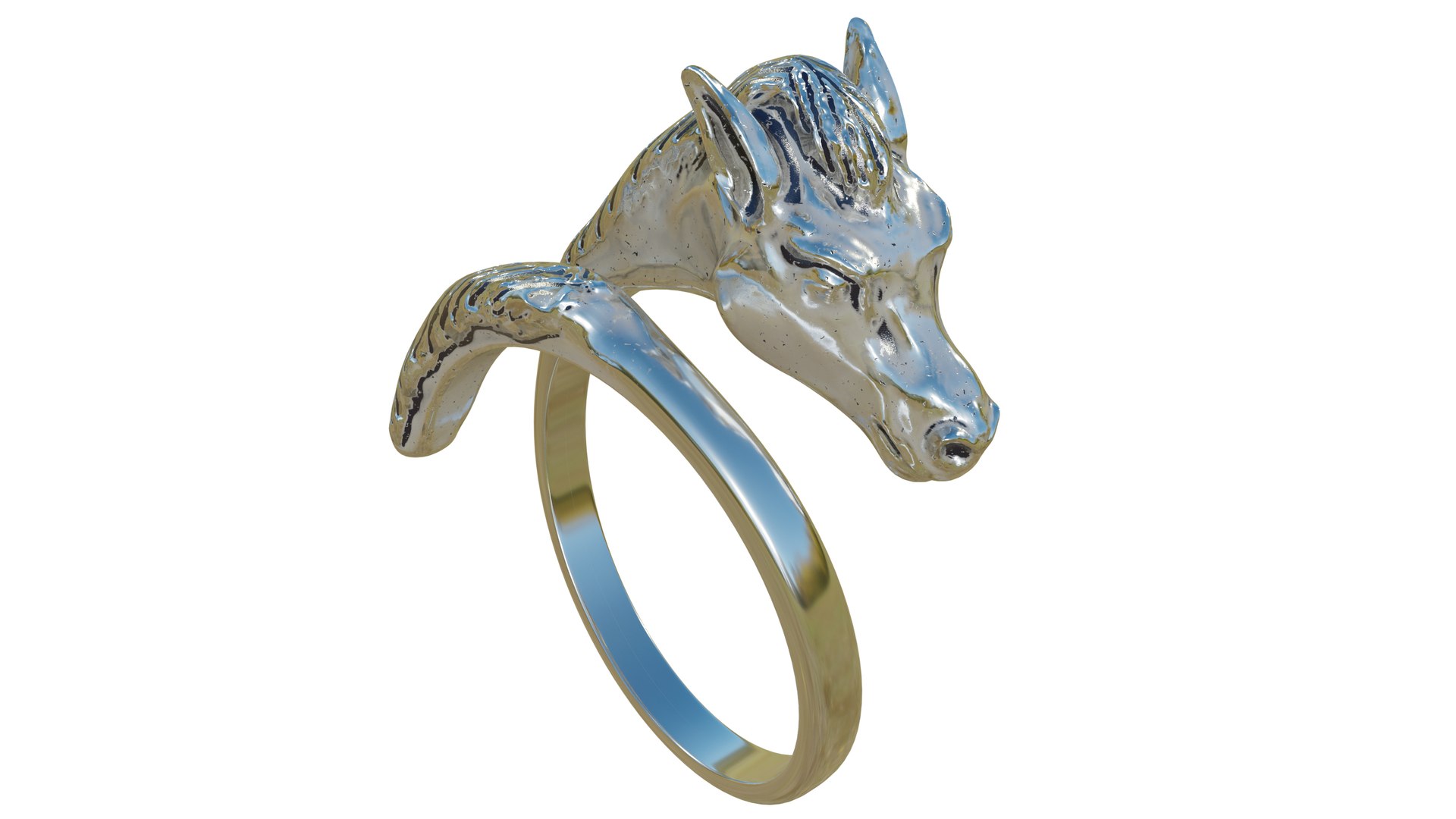 3D Silver Horse Ring - TurboSquid 2056634