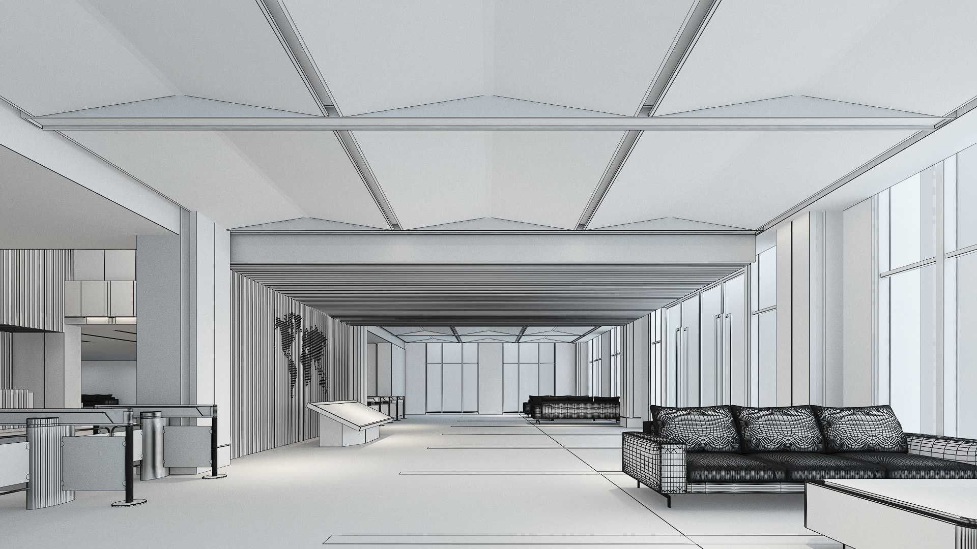 Modern Hall 21 3D Model - TurboSquid 2111851