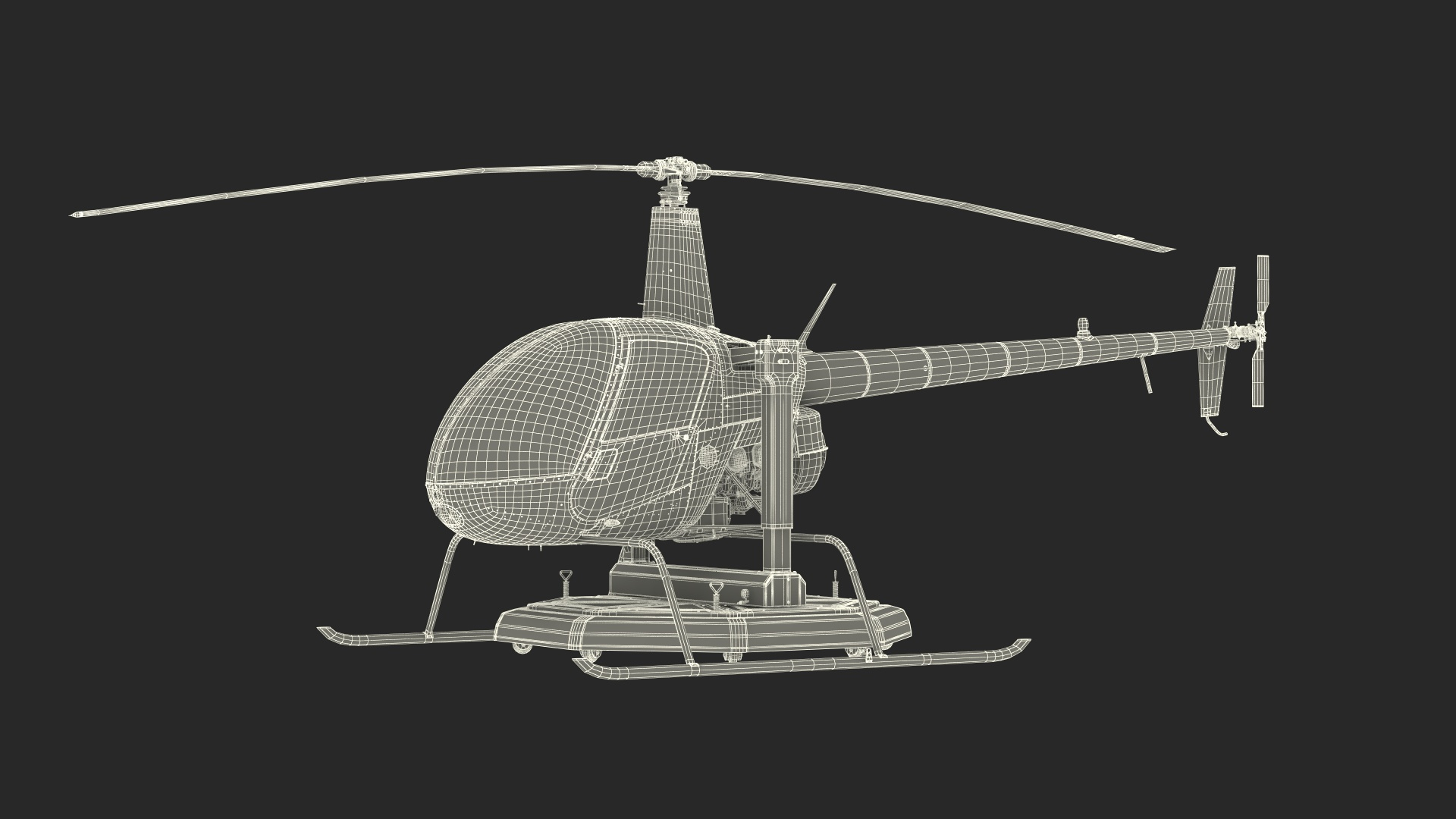 3D Helicopter Simulator Yellow Rigged Model - TurboSquid 2118808