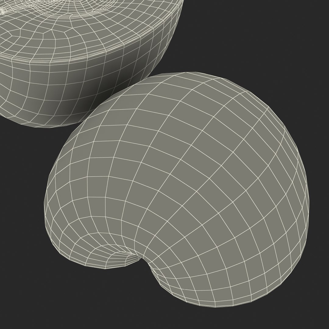Green Apple Half 3d Model