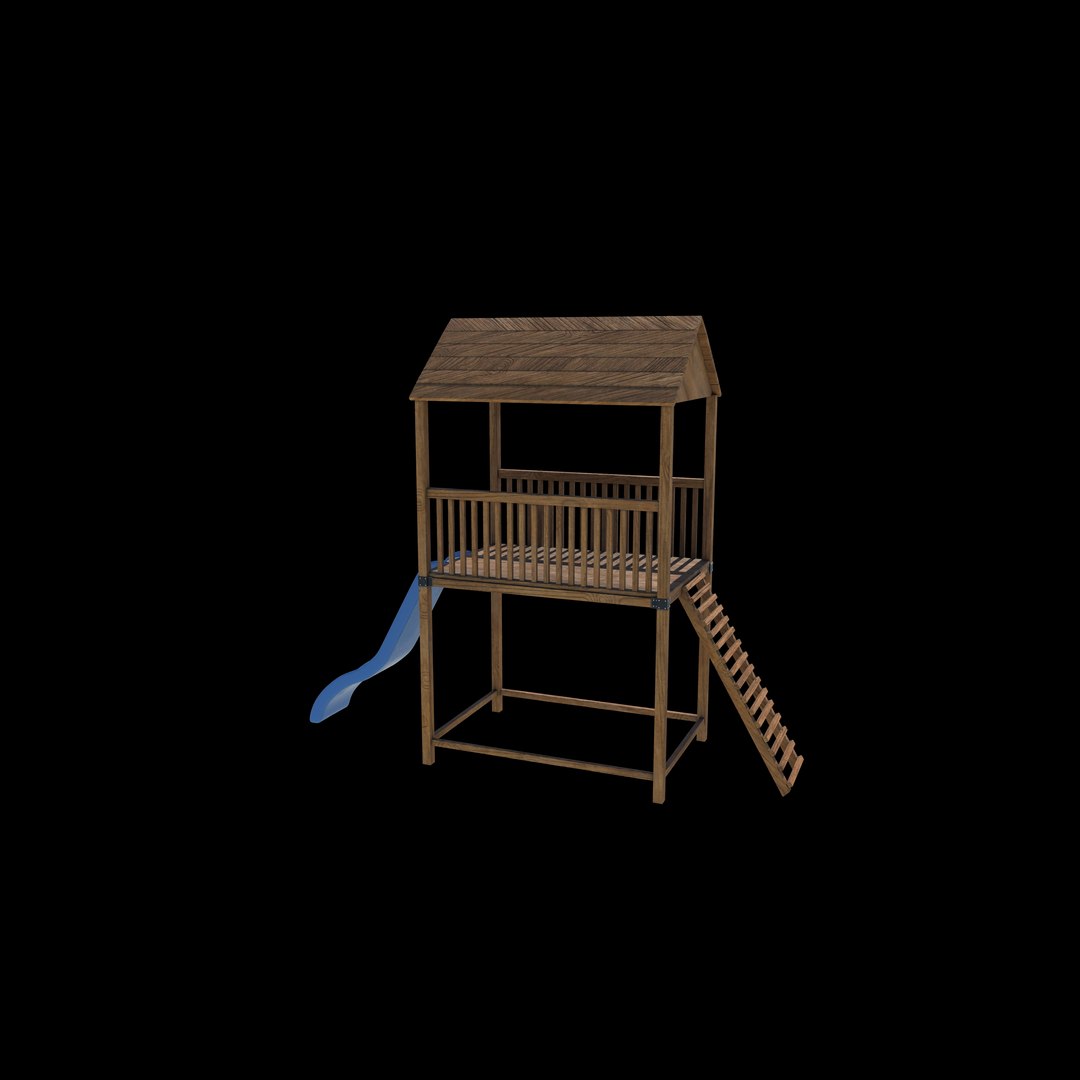 Playground Wooden Slide 3D Model 3D Model - TurboSquid 2352631