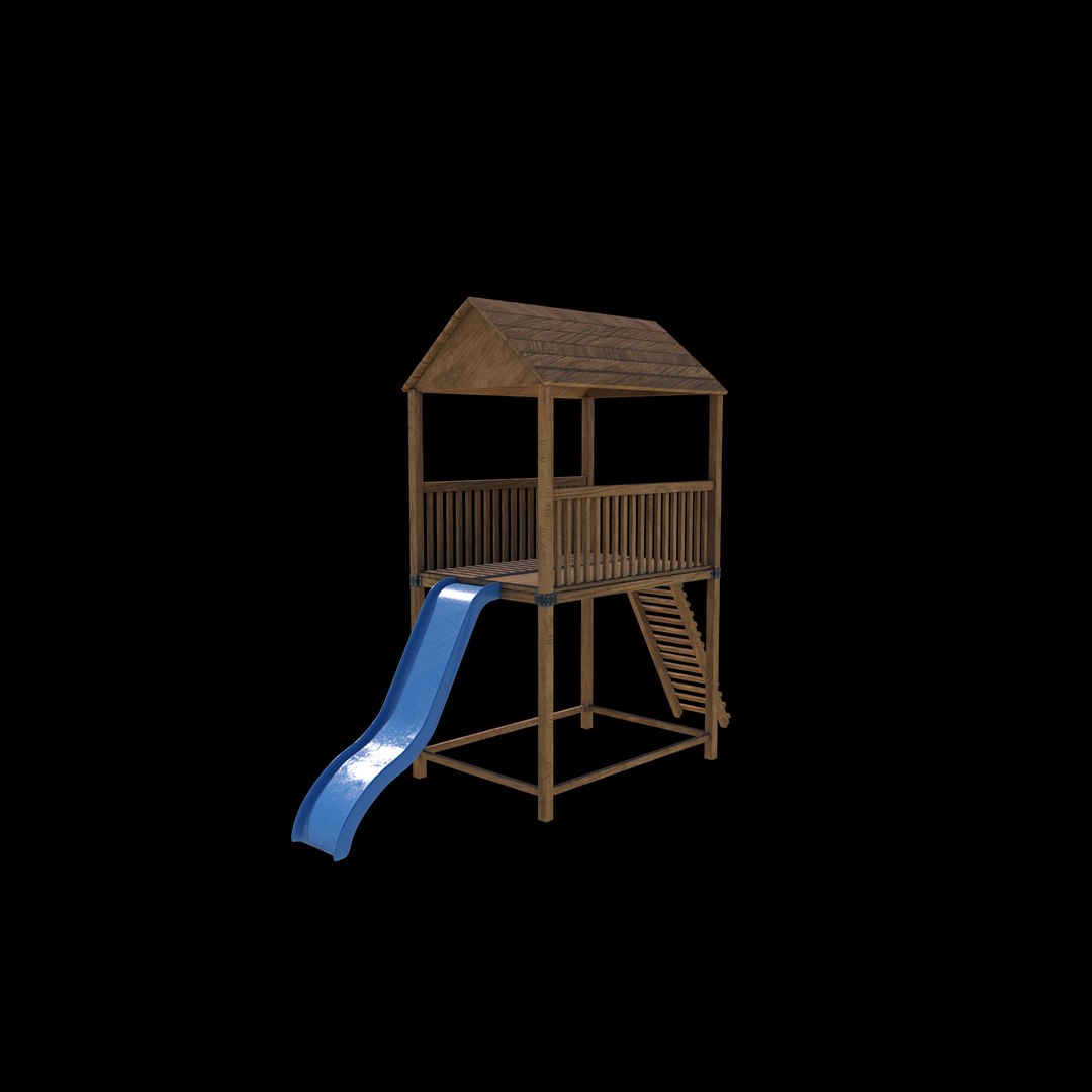 Playground Wooden Slide 3D Model 3D Model - TurboSquid 2352631