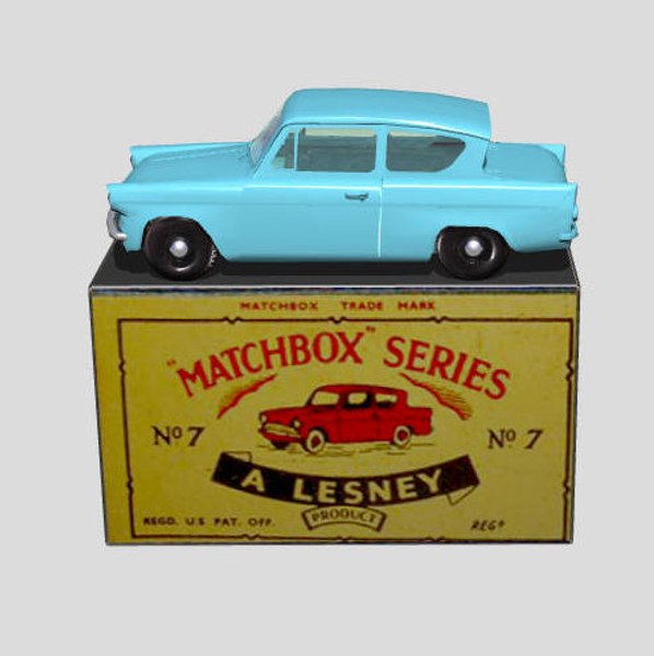3d model english matchbox